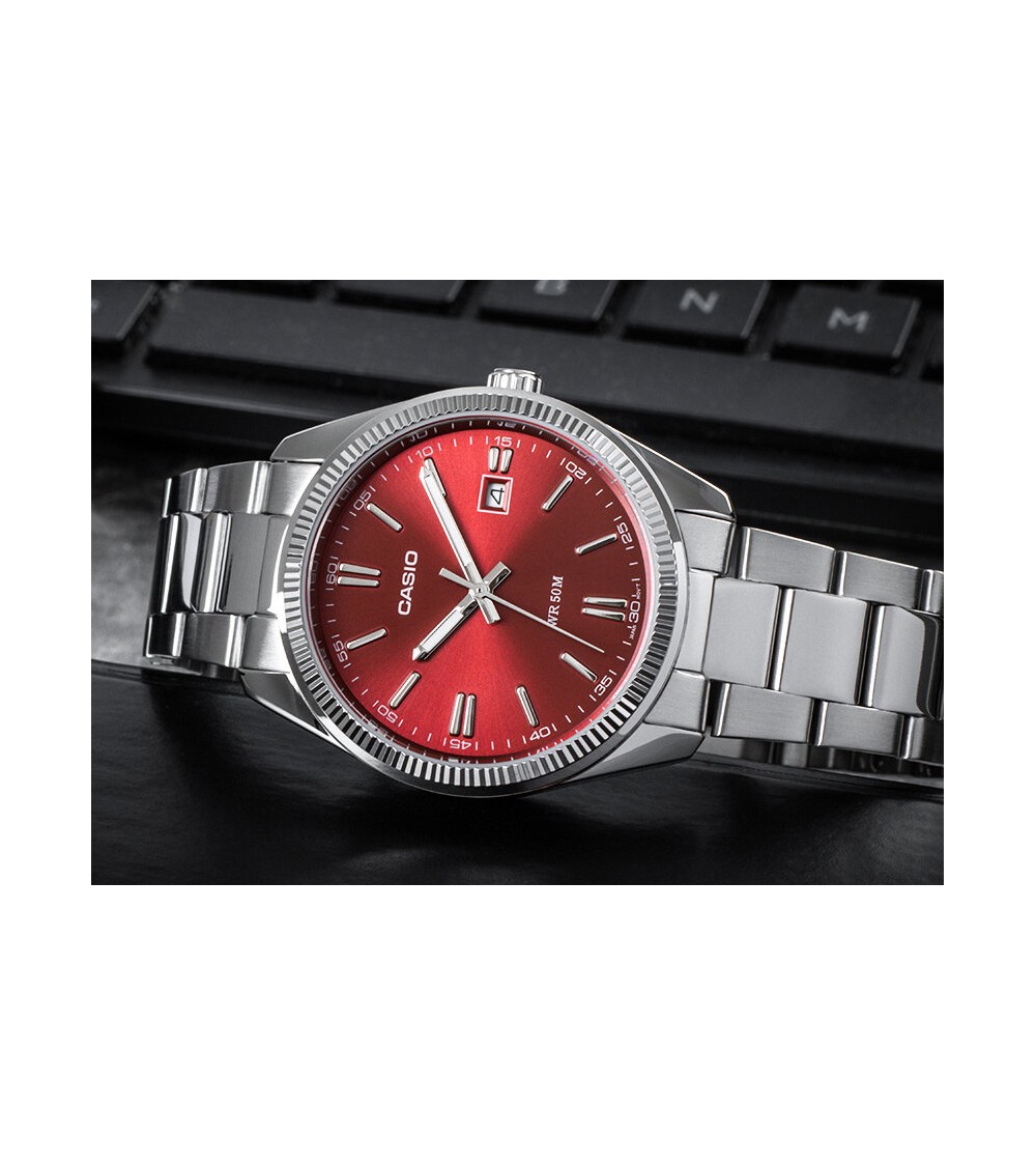 Casio MTP-1302PD-4AVEF Rojo | Acero | Joyería Onix Lugo