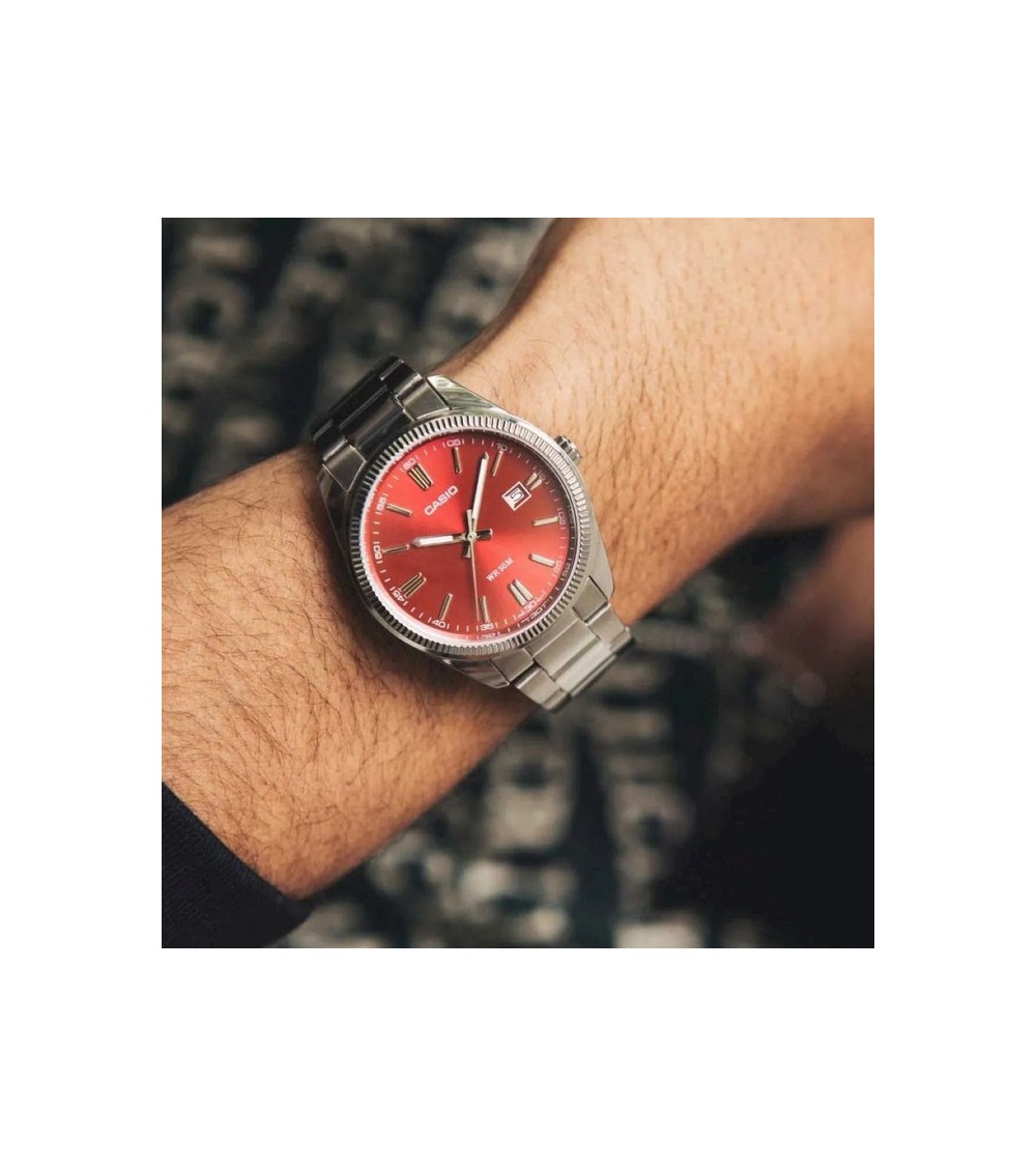 Casio MTP-1302PD-4AVEF Rojo | Acero | Joyería Onix Lugo